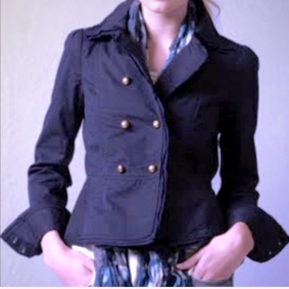 LOFT | Jackets & Coats | Loft Lightweight Navy Blue Double Breasted ...